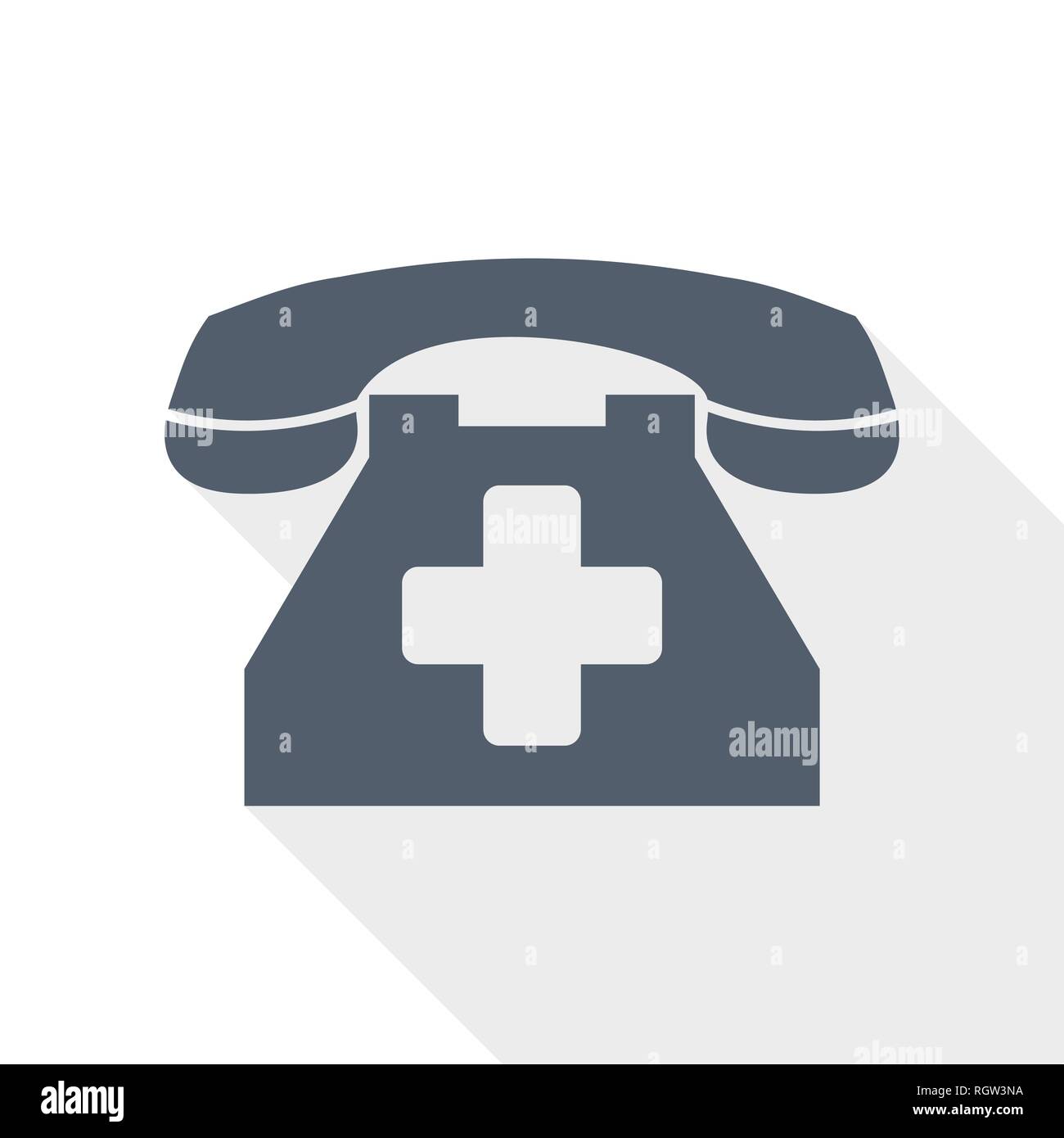 emergency call icon, phone with cross sign Stock Vector Image & Art - Alamy
