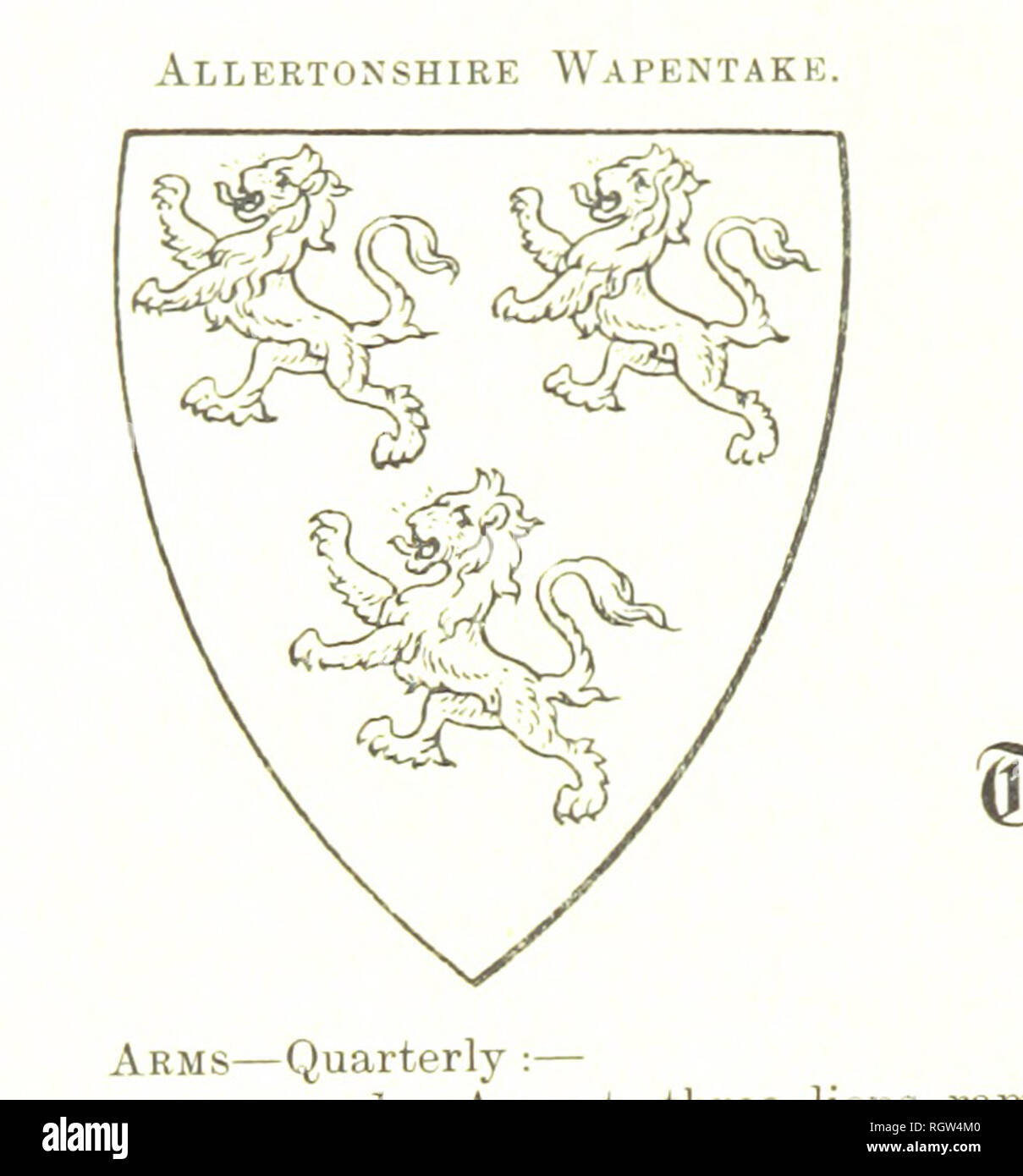 Vintage heraldic shield illustration Stock Photo - Alamy