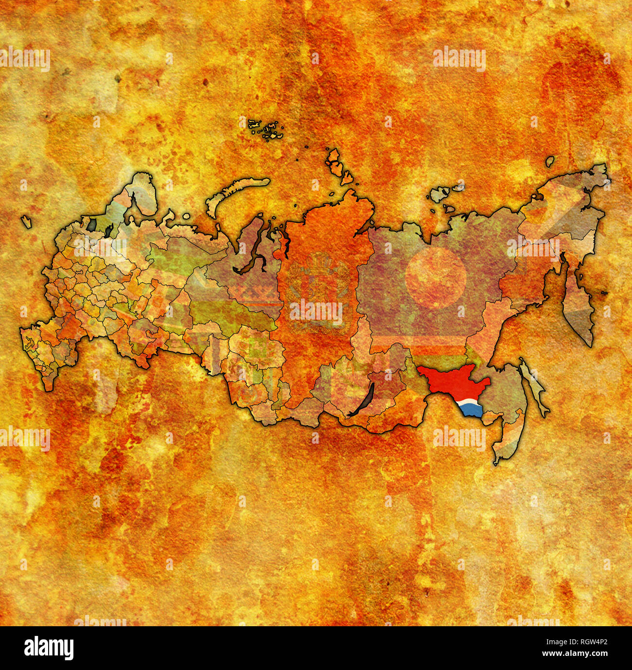 Flag of the amur administrative district hi-res stock photography and ...