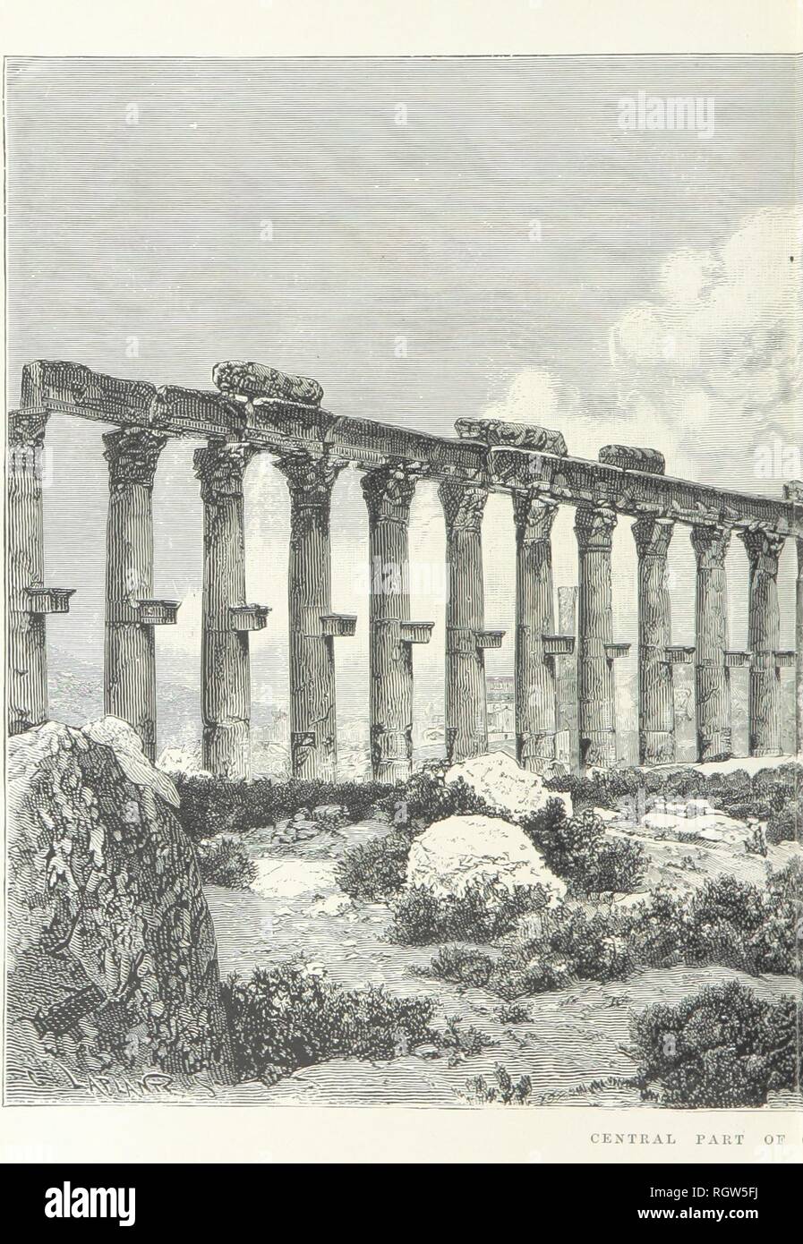 Vintage architectural illustration Stock Photo - Alamy