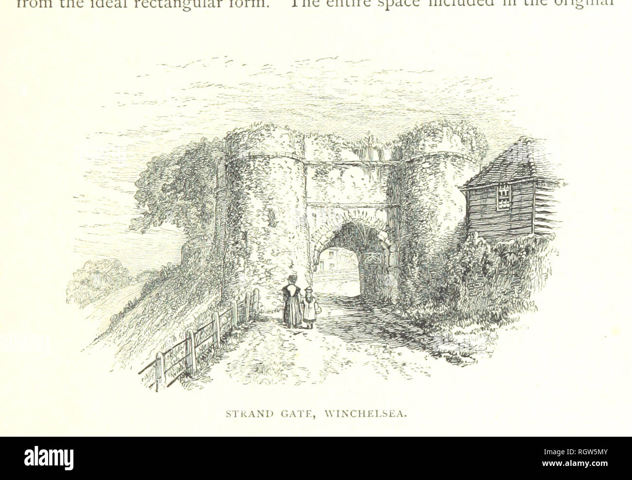 Vintage architectural illustration Stock Photo - Alamy