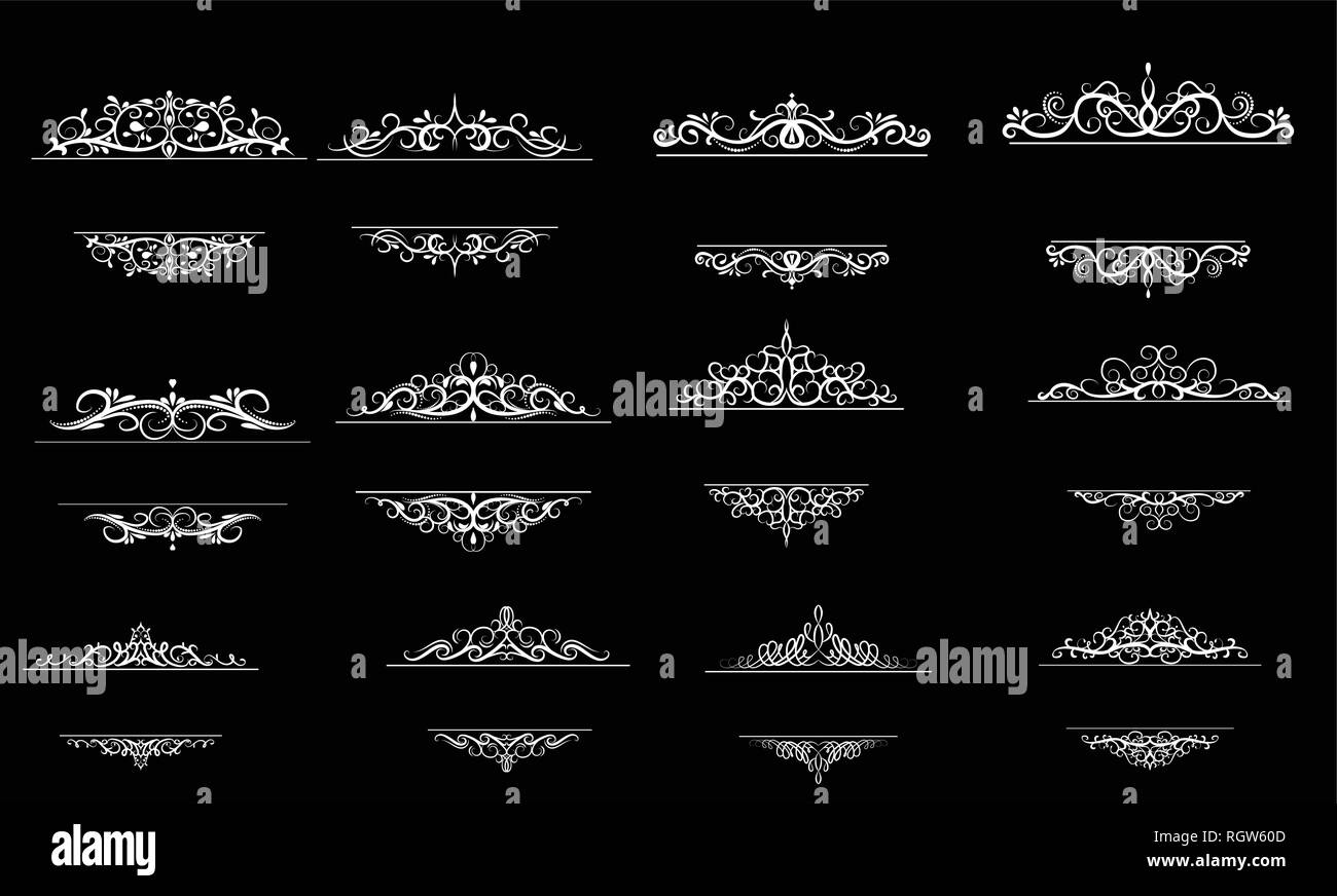 Vintage vector swirl frame set Stock Vector Image & Art - Alamy