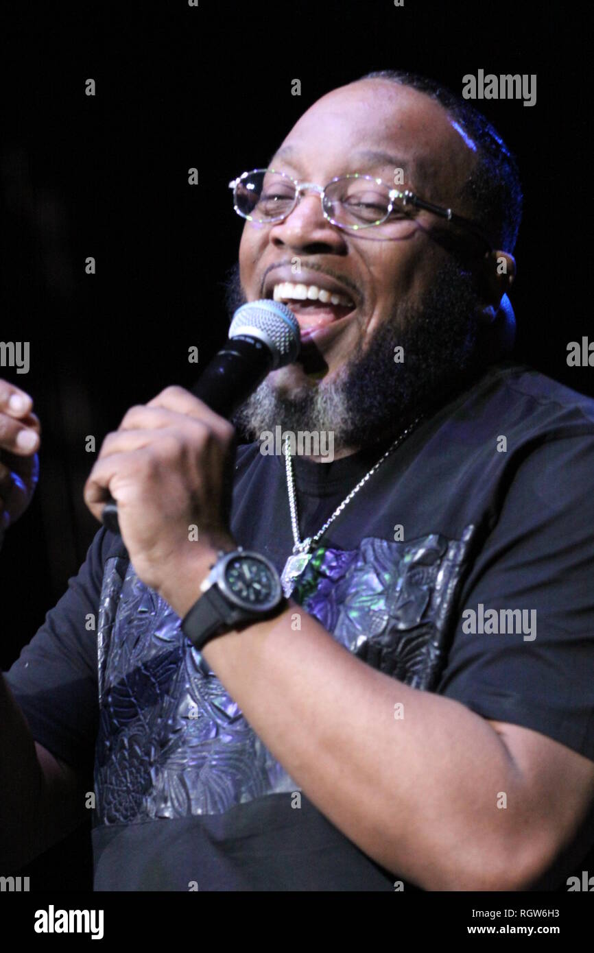 Marvin Sapp during a live performance at the Praise Celebration in the ...