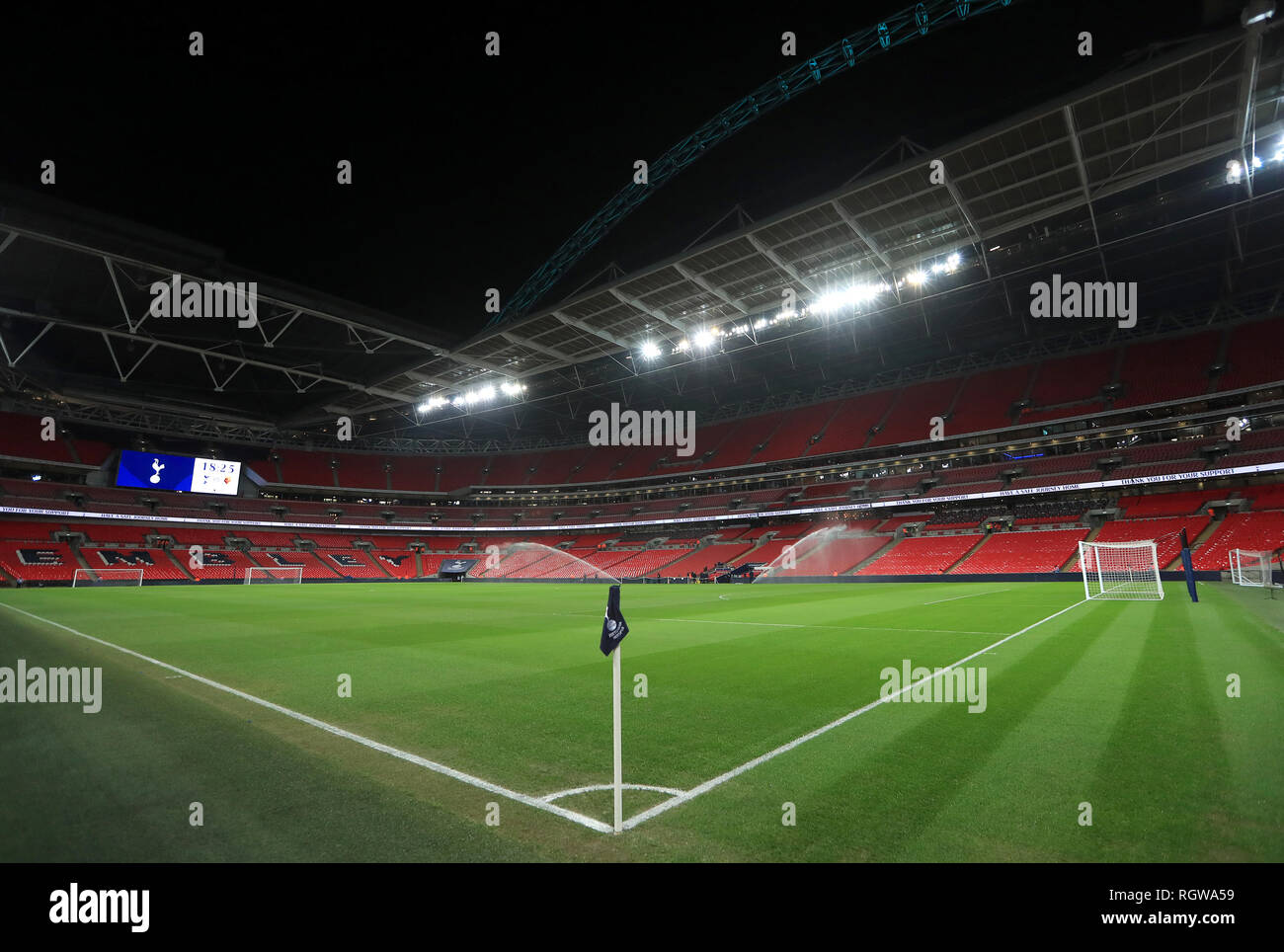 A view of the pitch before the Premier League match at Wembley Stadium ...