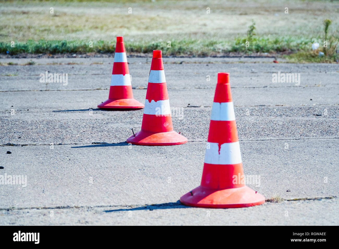 Fallen safety cone hi-res stock photography and images - Alamy