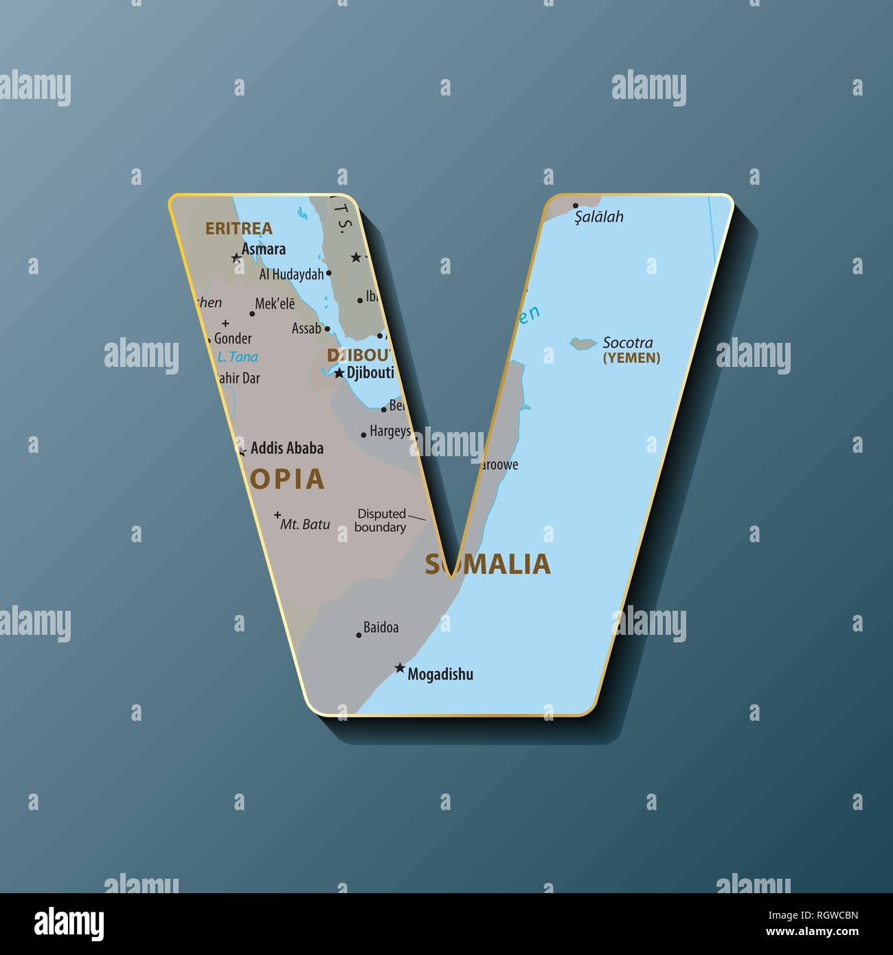 Vector illustration of uppercase letter y with map to use monograms ...