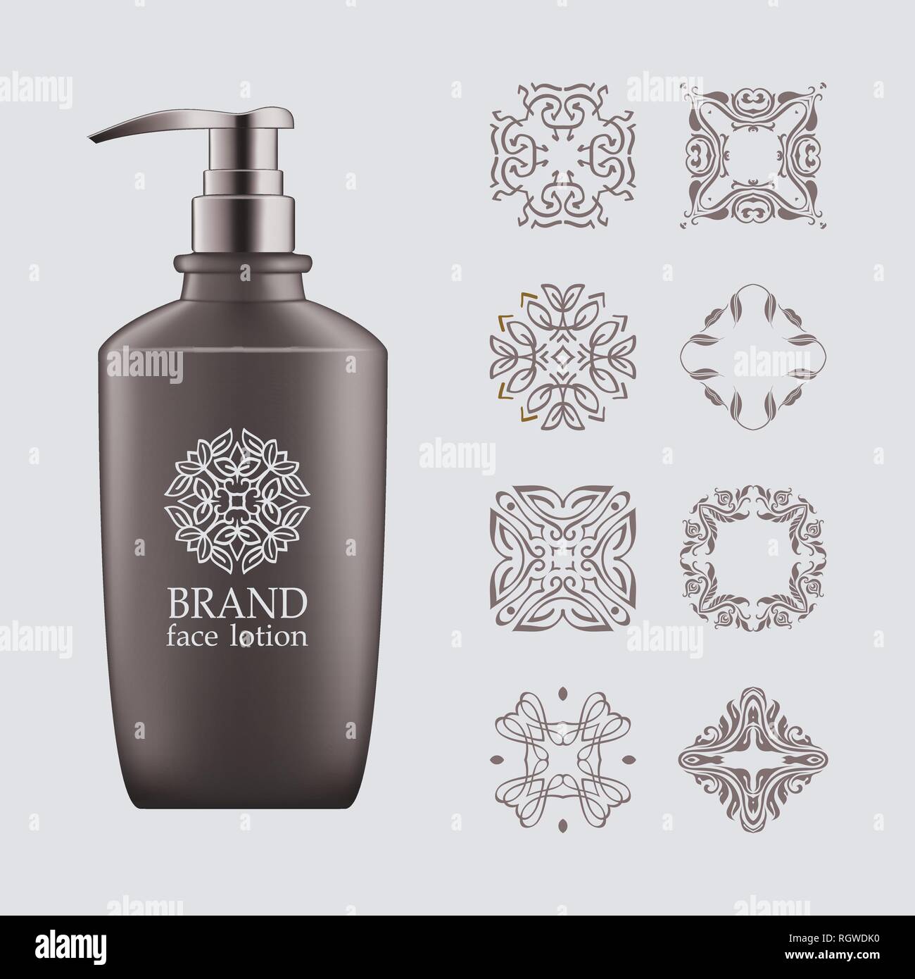 Plastic bottles on green Stock Vector Images - Alamy