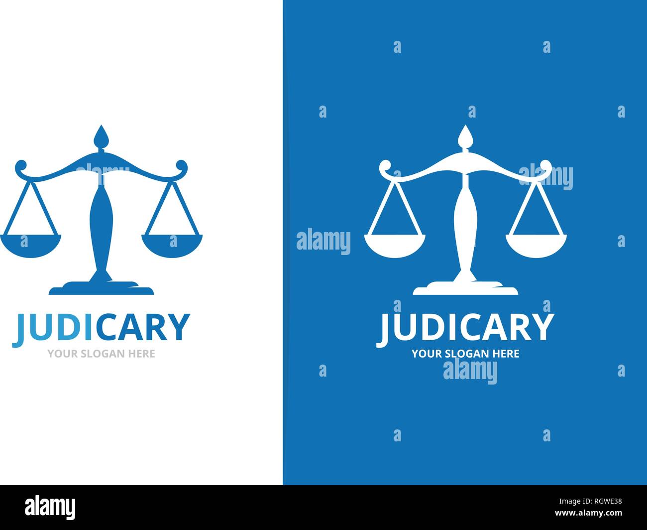 Vector libra logo combination. Scales symbol or icon. Unique law ...