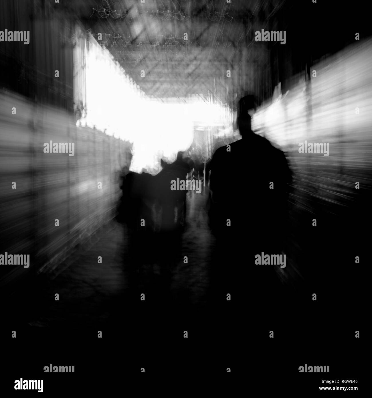 Long exposure people Black and White Stock Photos & Images - Alamy