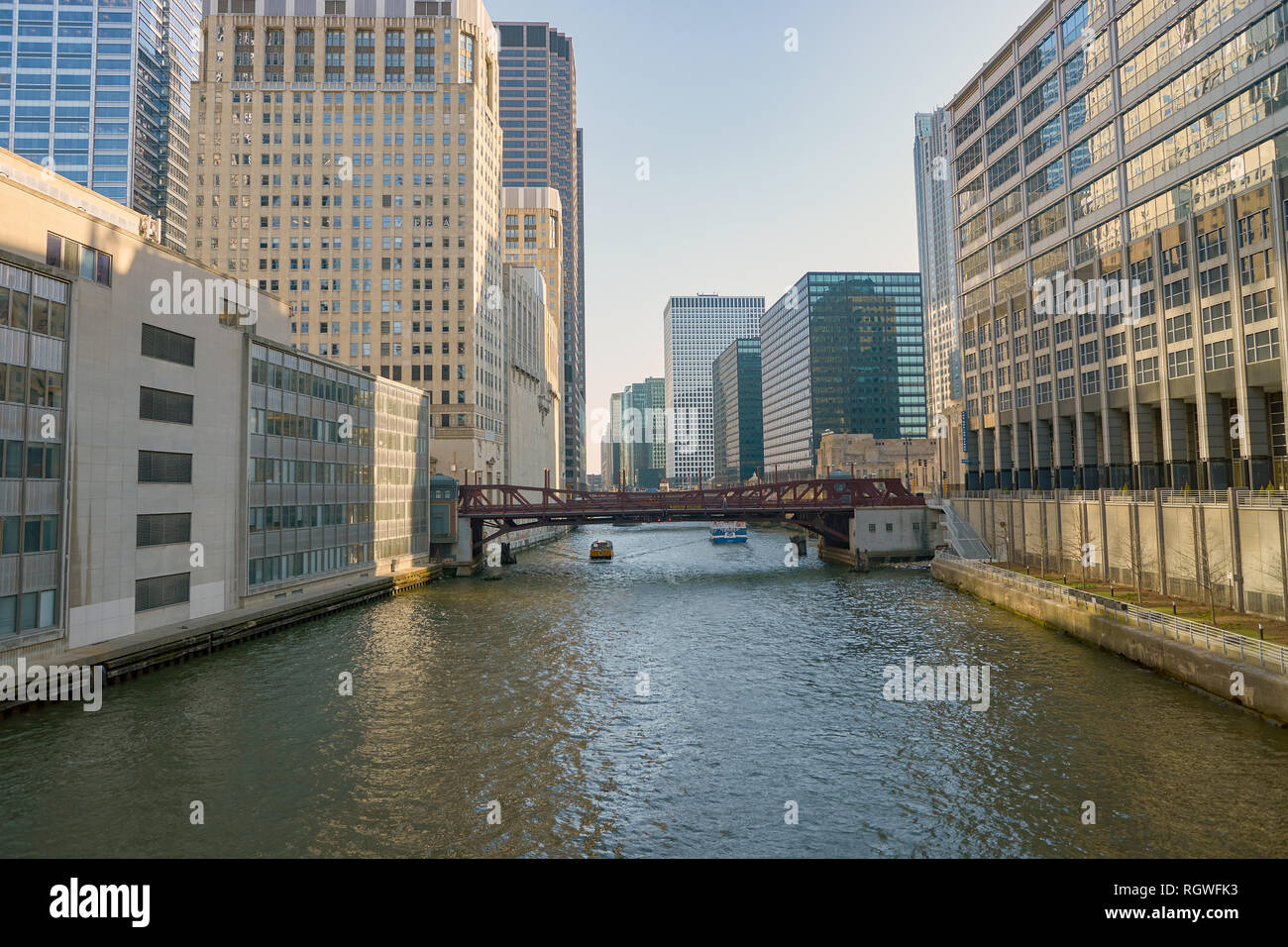 CHICAGO, USA - CIRCA APRIL, 2016: Chicago urban landscape at daytime ...