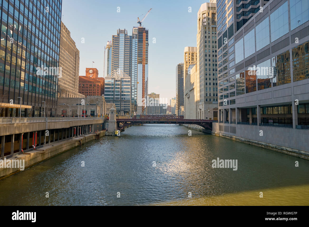 CHICAGO, USA - CIRCA APRIL, 2016: Chicago urban landscape at daytime ...