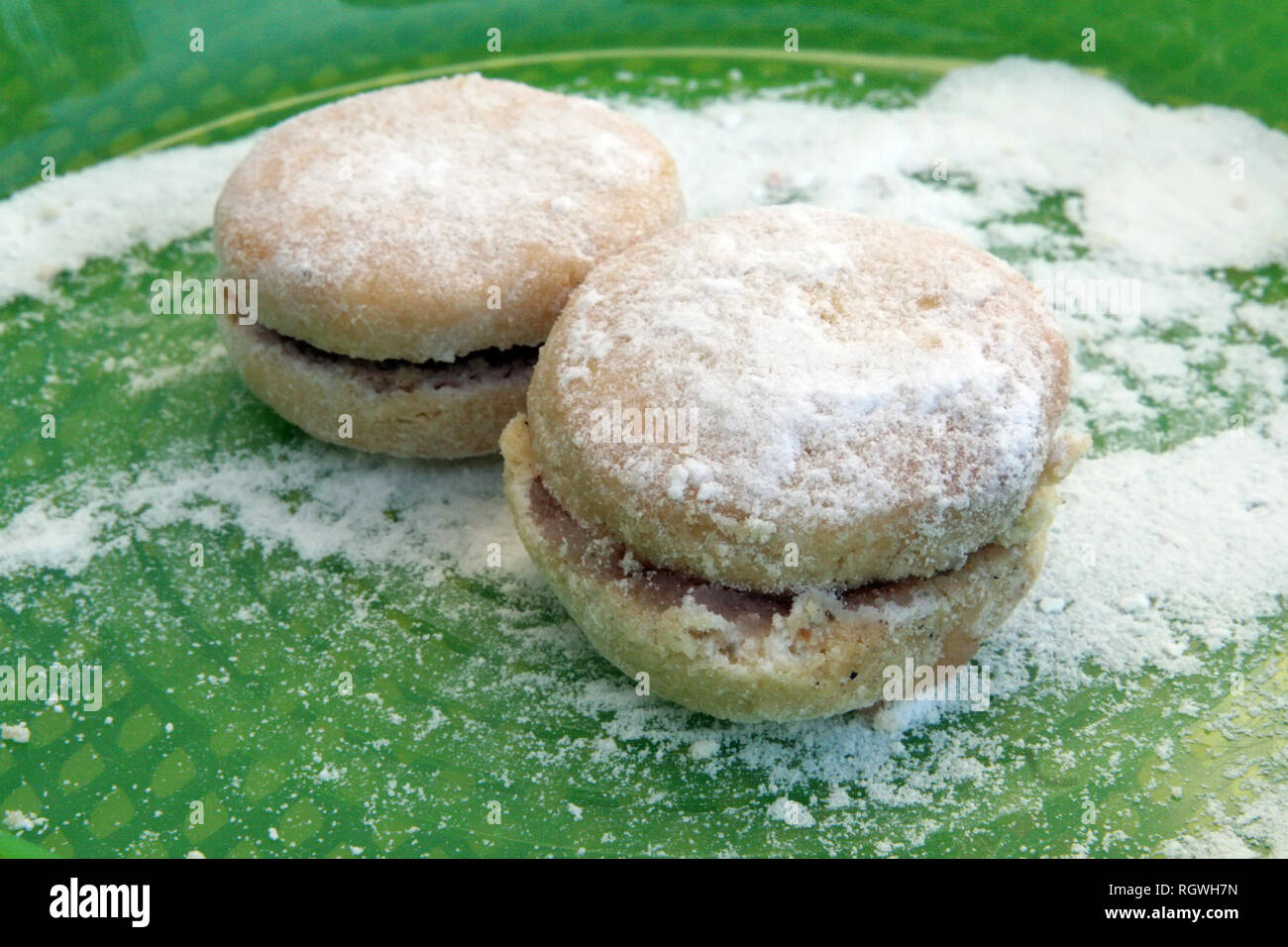 Home made cookies. Home made cookies with white powder sugar. Cookies ...