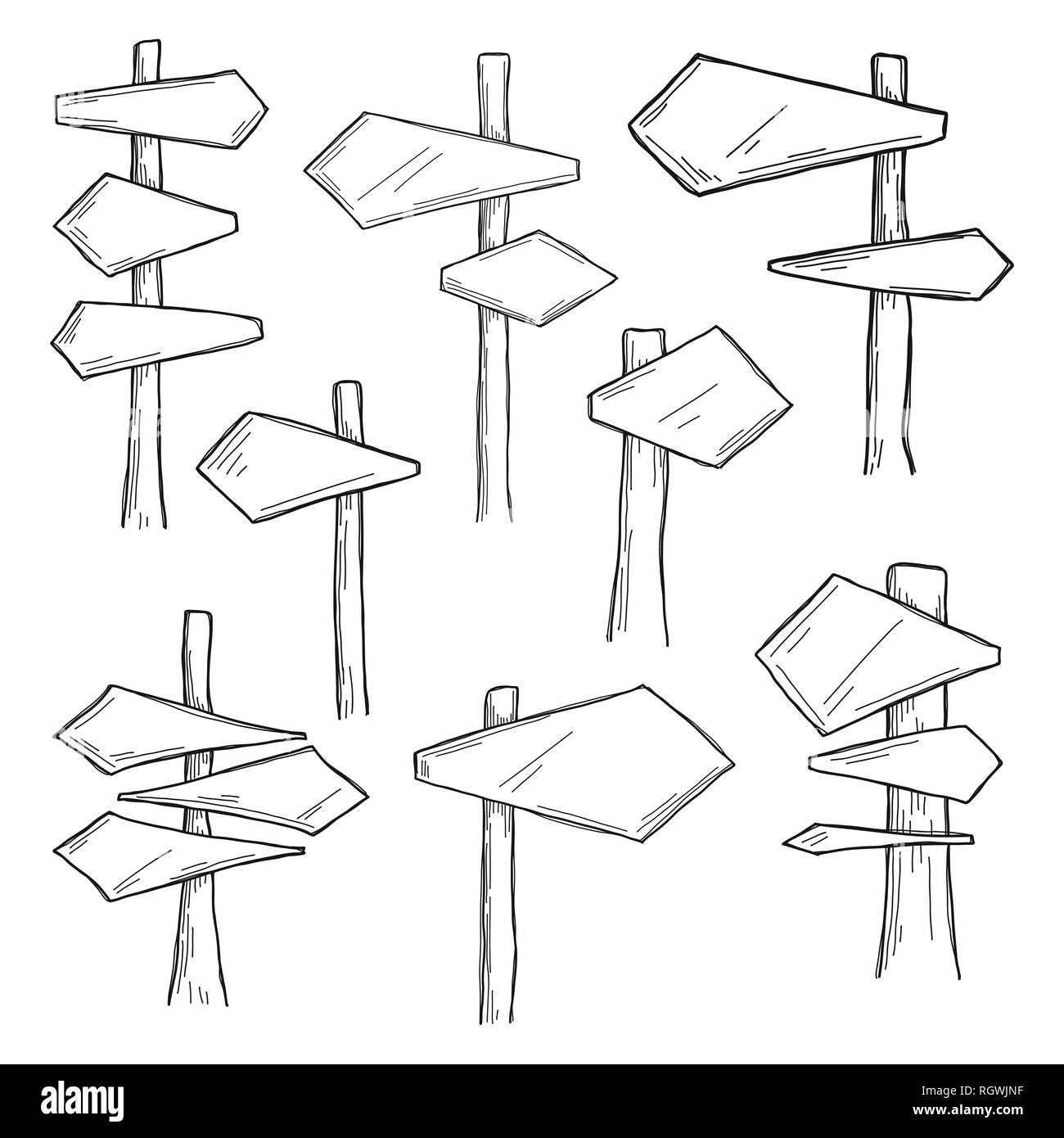 Set of different pointers on a white background. Vector Stock Vector ...