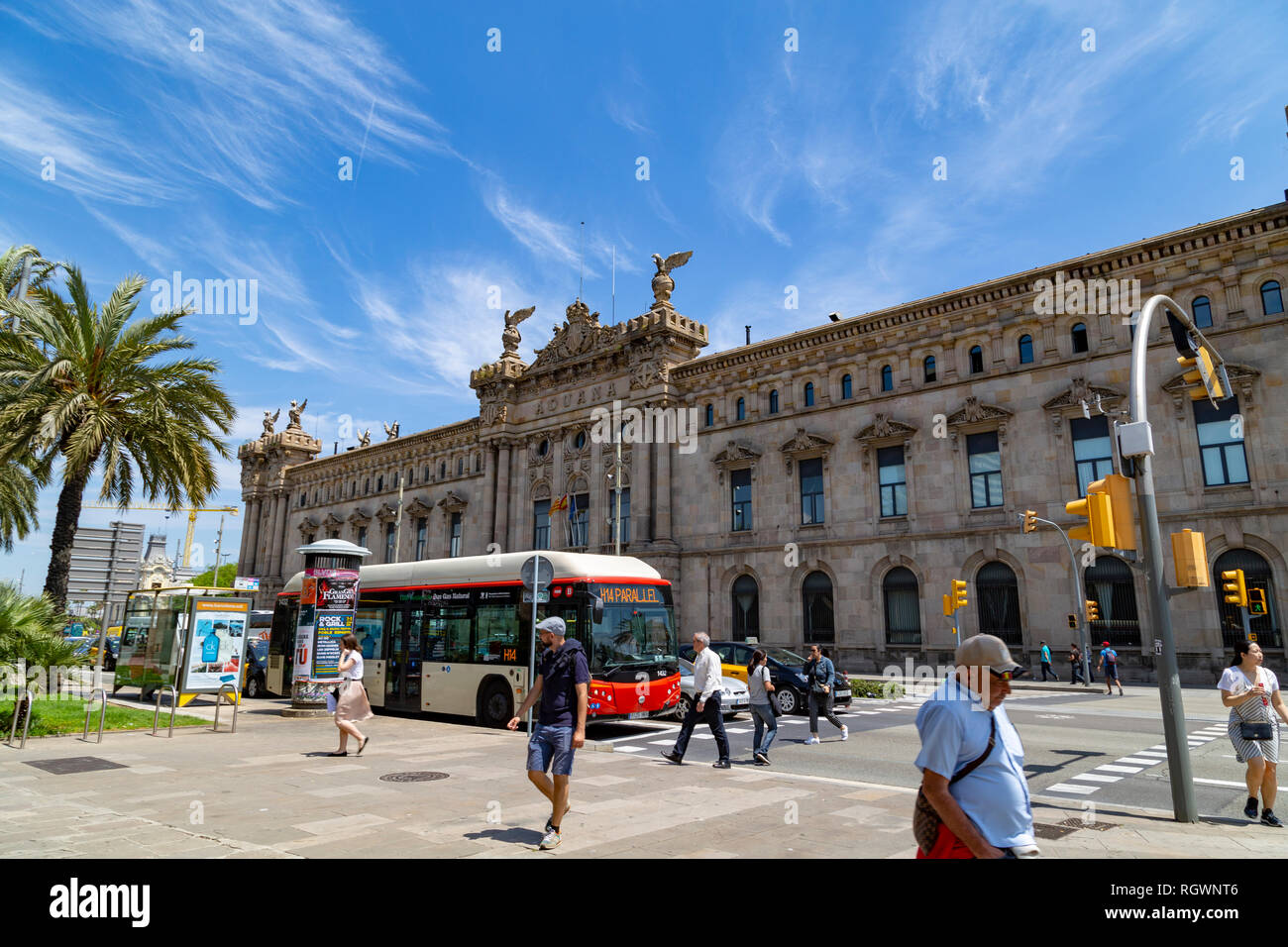 The customs building at the port of barcelona hi-res stock photography ...