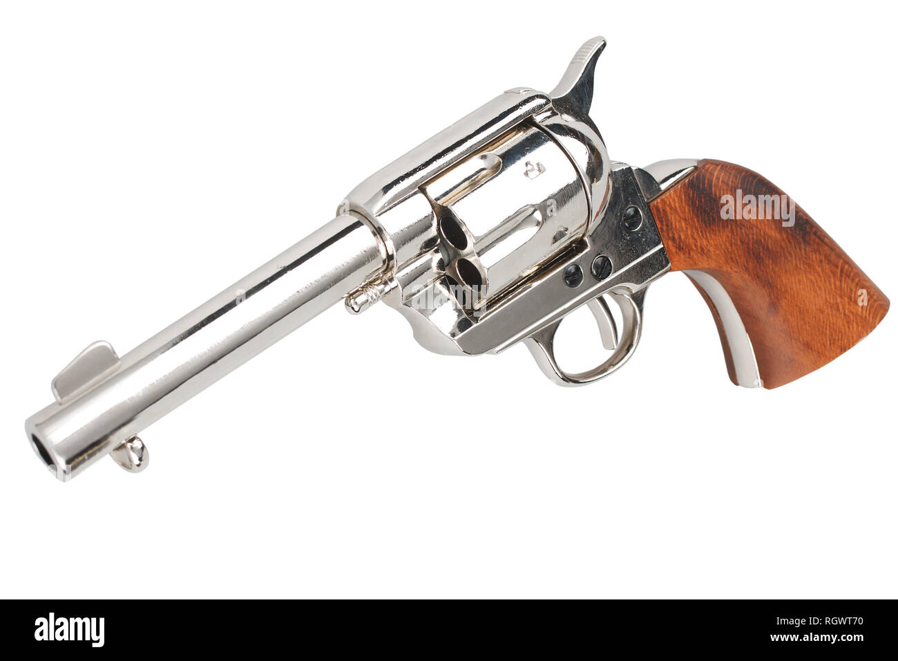 colt single action army "peacemaker" - wild west revolver isolated on white background Stock ...