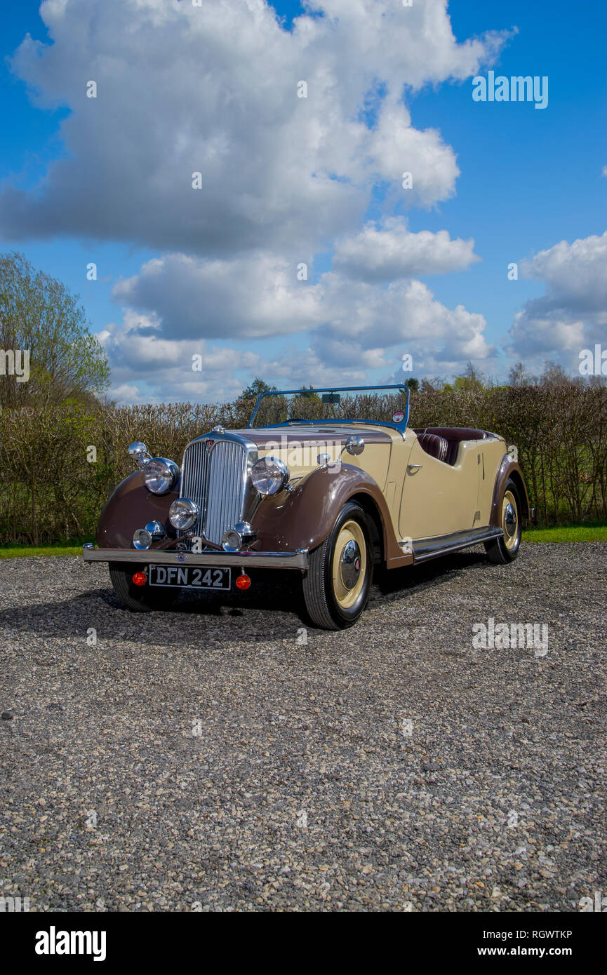 1936 Rover 10 Tourer P2 classic British pre war open top car Stock ...