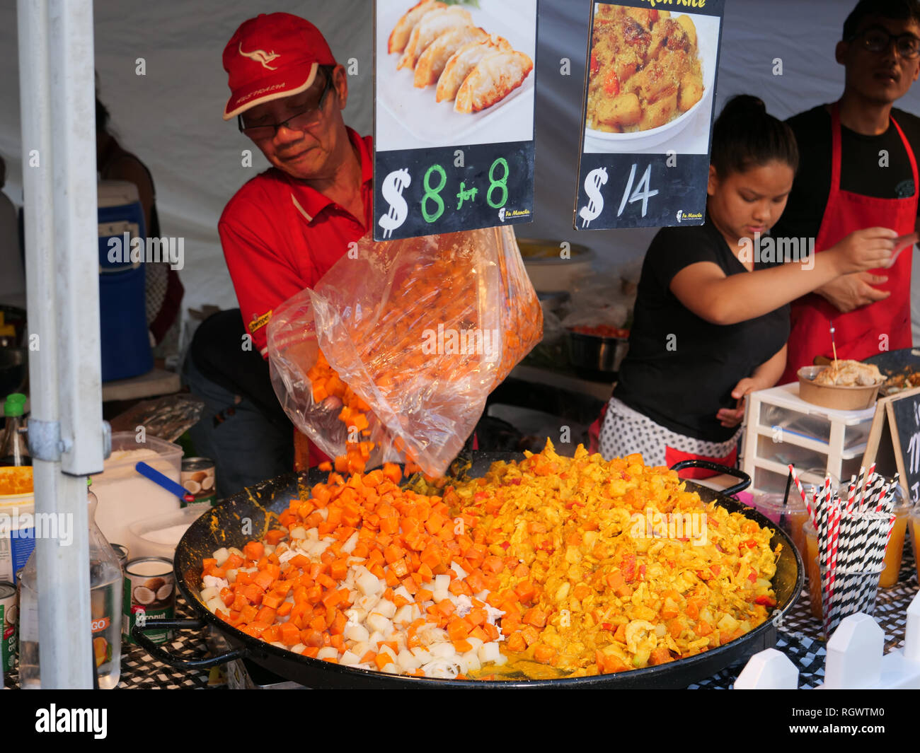 Weekly street food market offering exotic food from around the world ...