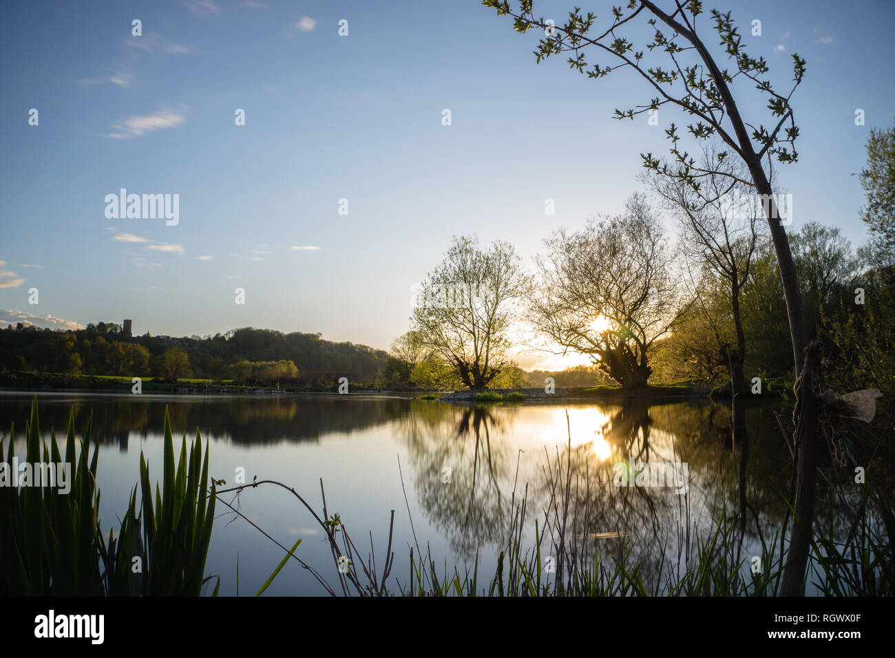 Sunset at Kemnade see germany essen Stock Photo - Alamy