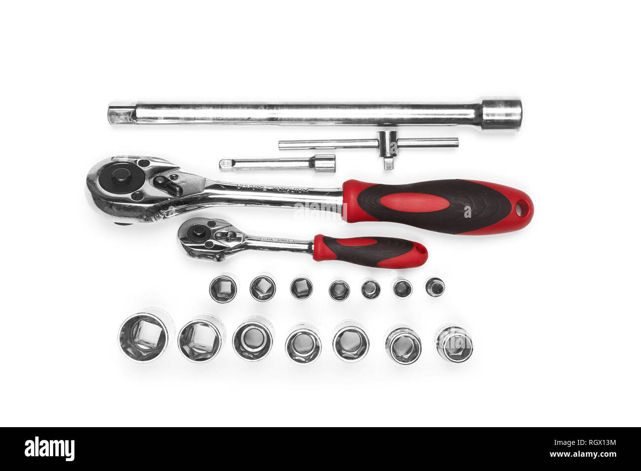 Socket spanner wrench on a white background Stock Photo - Alamy