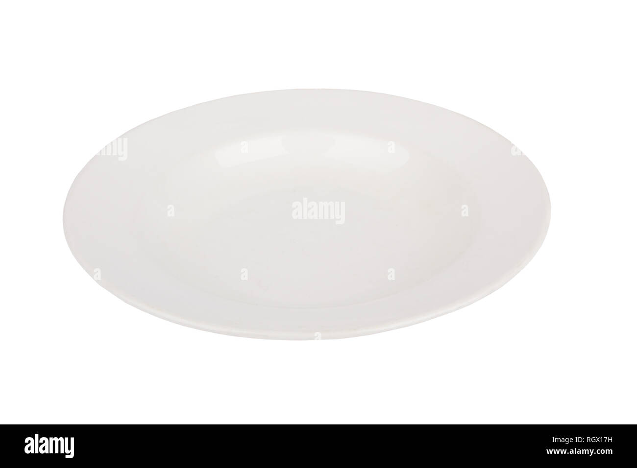 Empty plate isolated on a white background Stock Photo - Alamy