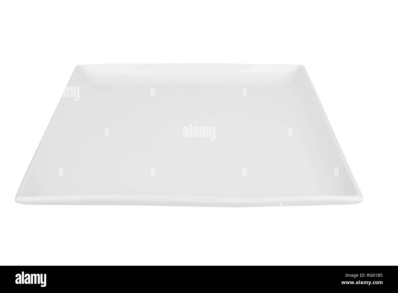 empty square plate isolated on white Stock Photo - Alamy