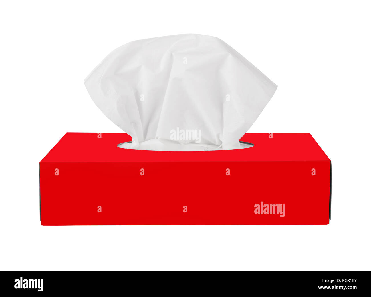 Red tissue box isolated on a white background Stock Photo - Alamy