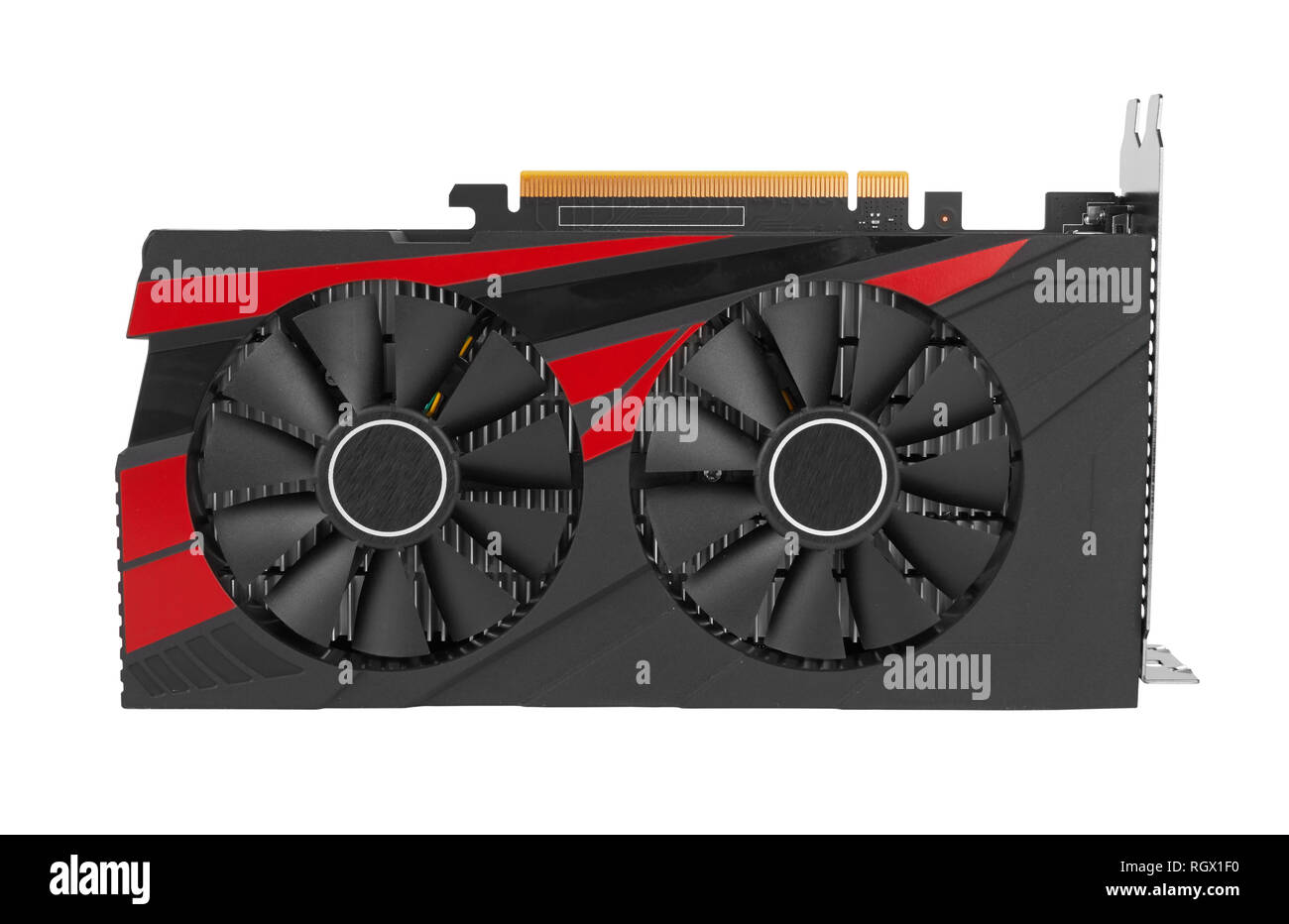 computer video card isolated on a white background Stock Photo - Alamy