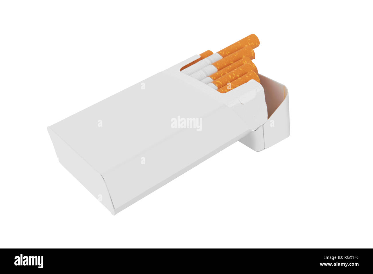 Open full pack of cigarettes isolated on white background Stock Photo ...