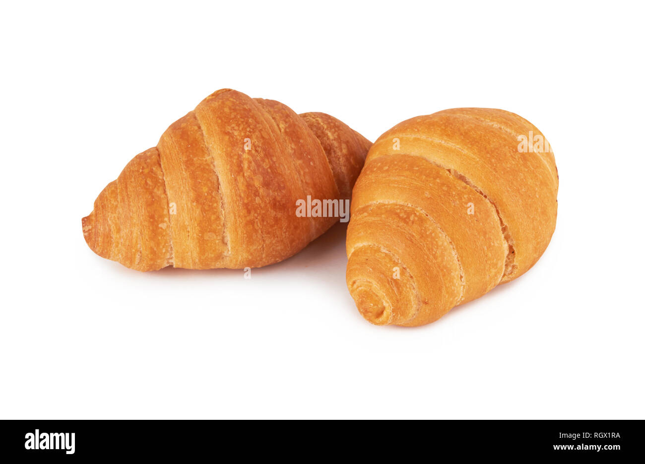 Plain croissant isolated on a white background Stock Photo - Alamy
