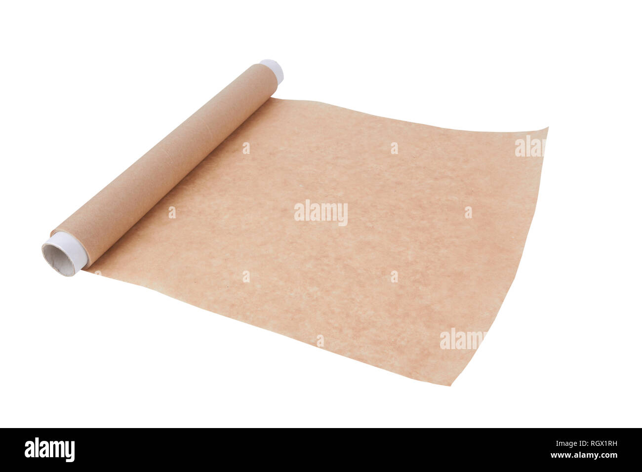 baking paper isolated on a white background Stock Photo - Alamy