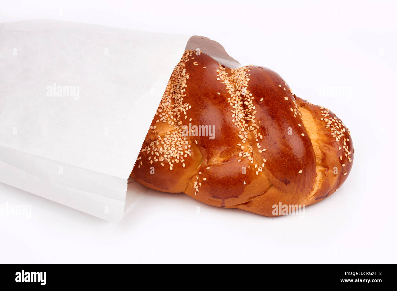 Challah isolated on white background Stock Photo - Alamy
