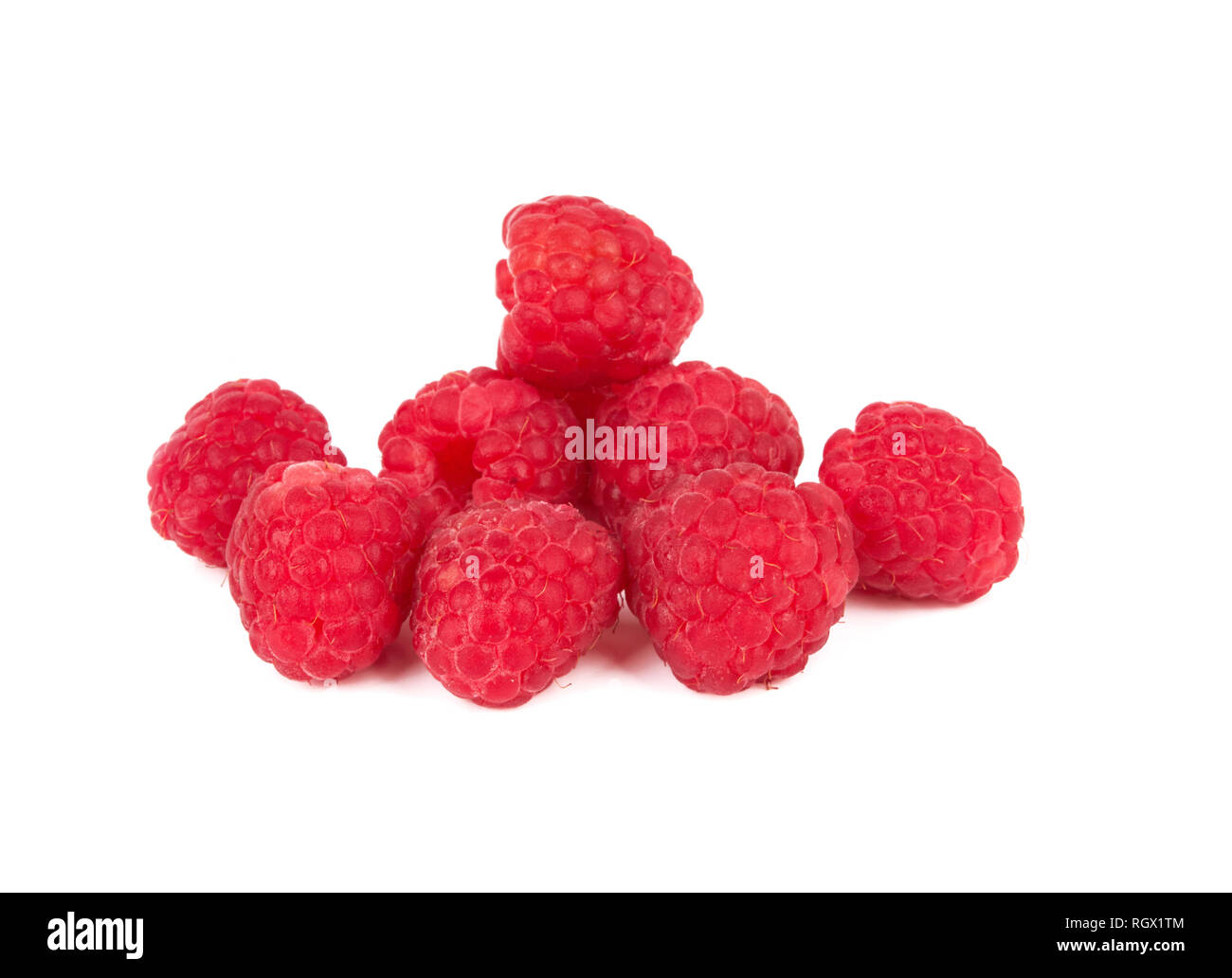 Raspberry fruit isolated over a white background Stock Photo - Alamy