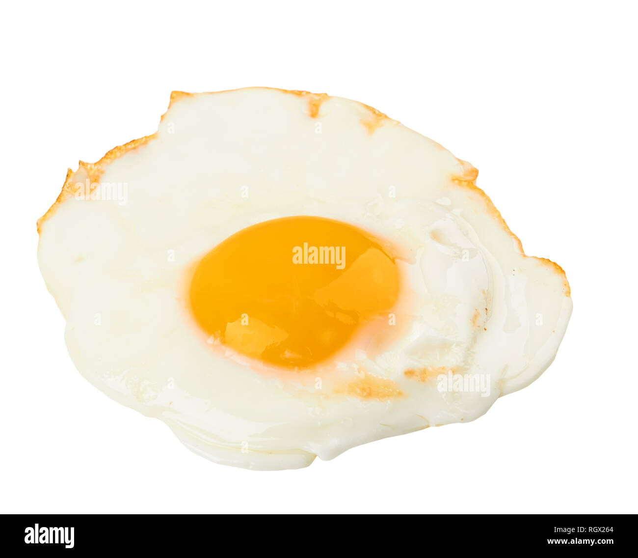 Fried egg isolated on a white background Stock Photo - Alamy