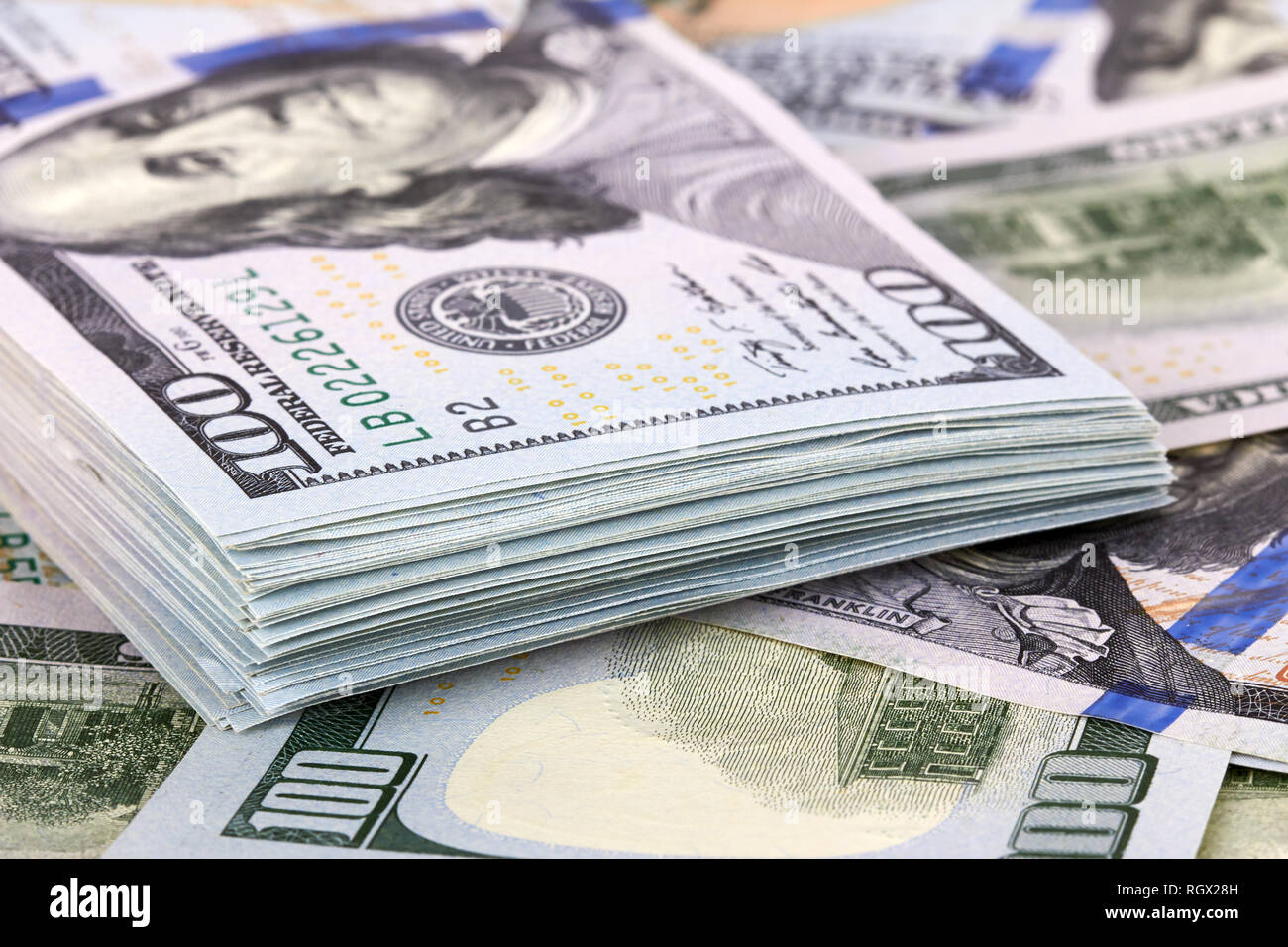 Hundred dollars banks note money as a background Stock Photo - Alamy