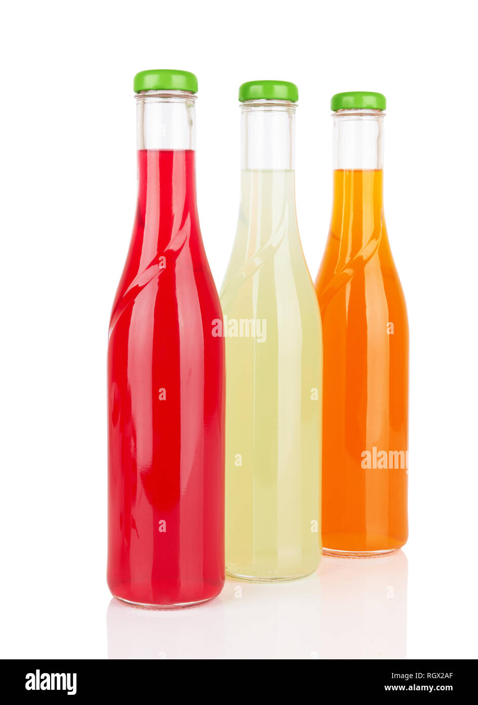 Assortment of bottles isolated on white background Stock Photo - Alamy