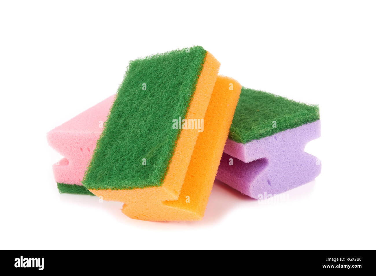 sponge for washing dishes isolated on white background Stock Photo - Alamy