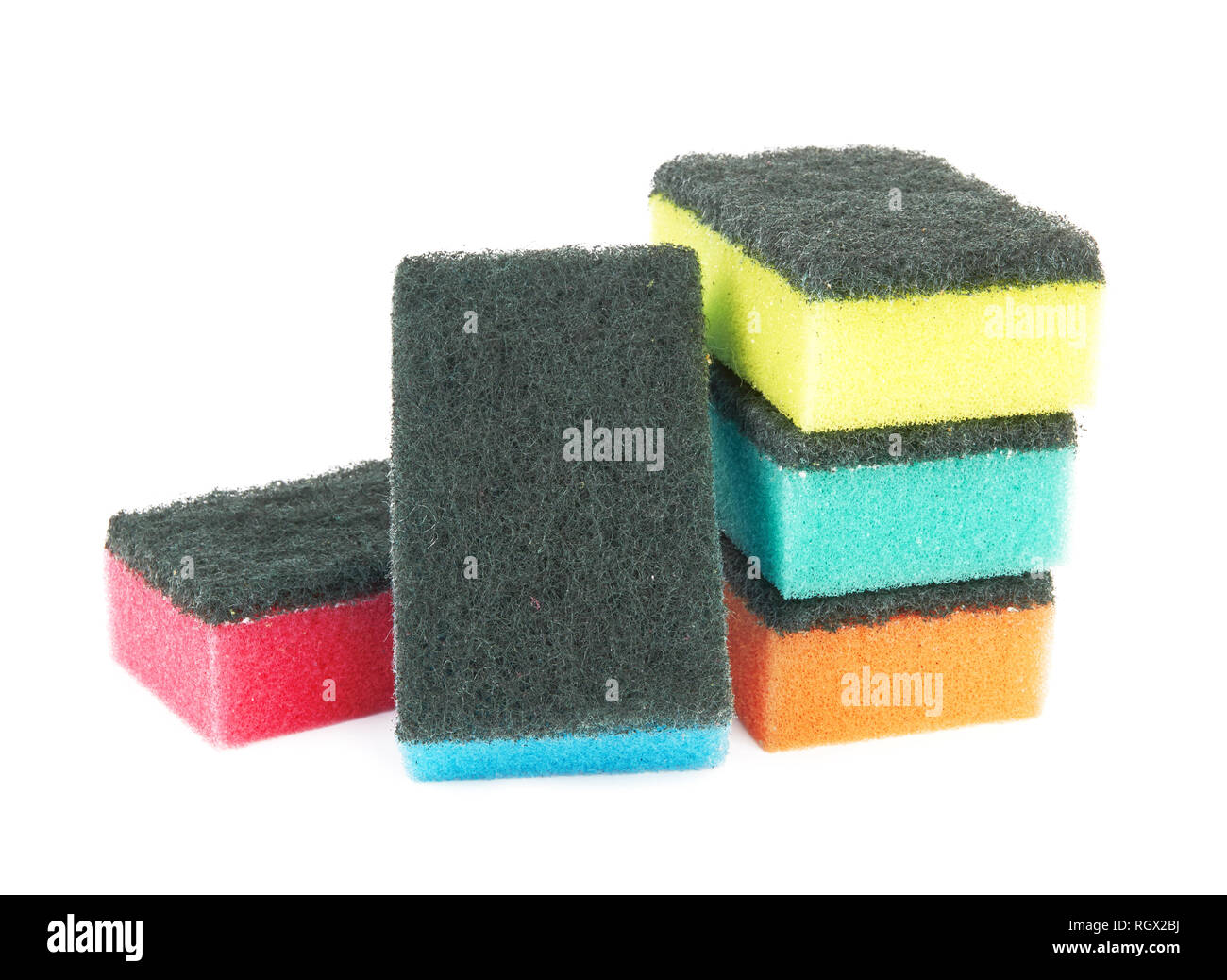 sponge for washing dishes isolated on white background Stock Photo - Alamy