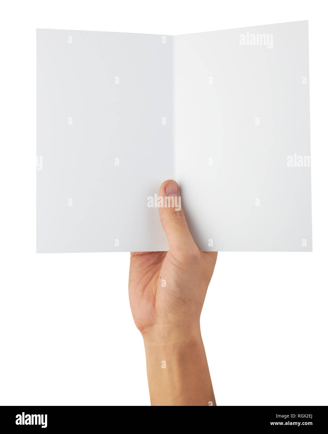 Hand with note, isolated on white Stock Photo - Alamy