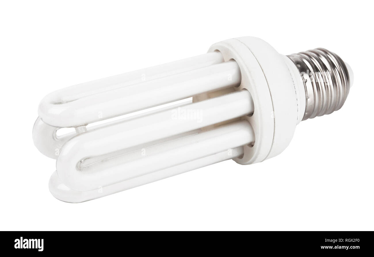 Economy lamp isolated on white background Stock Photo - Alamy