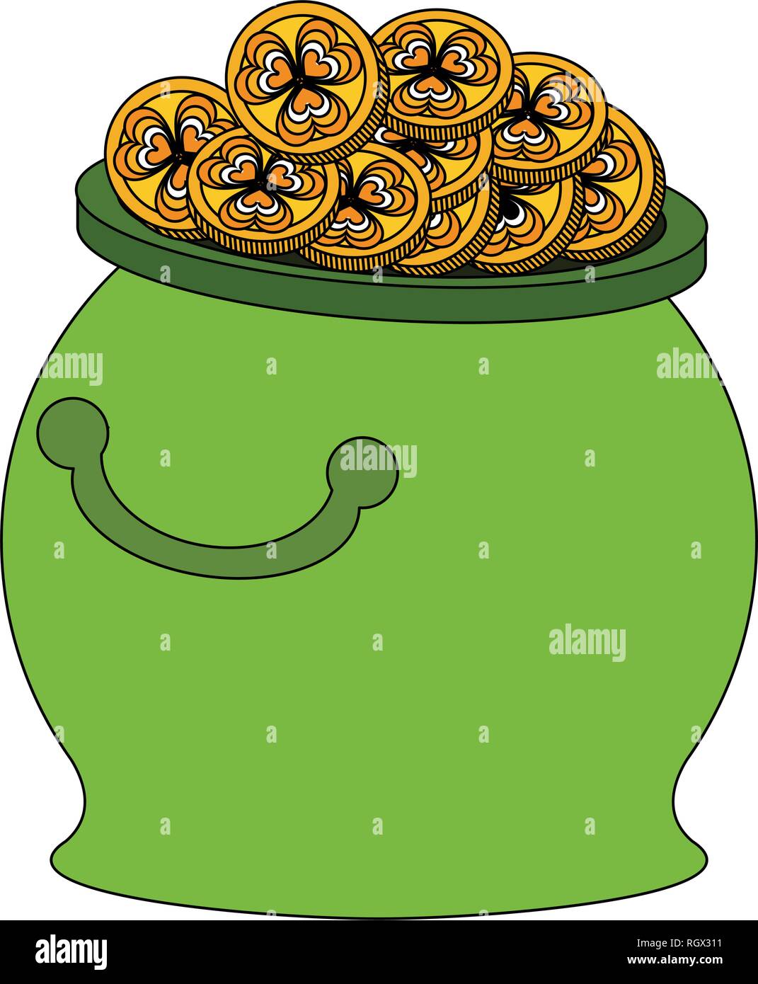 Coins pot cartoon Stock Vector Image & Art - Alamy