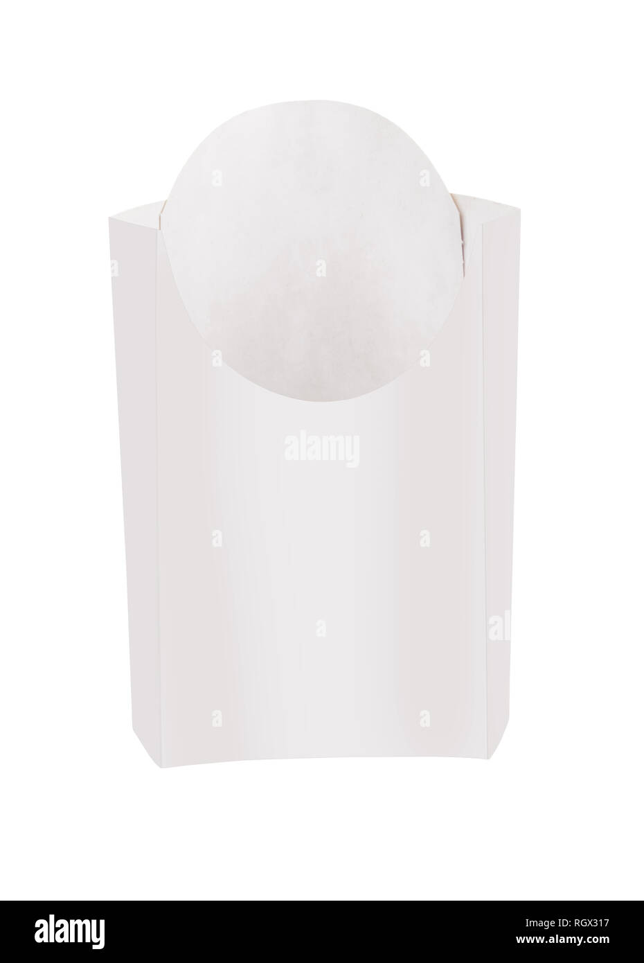 empty french fries box isolated on white background Stock Photo - Alamy