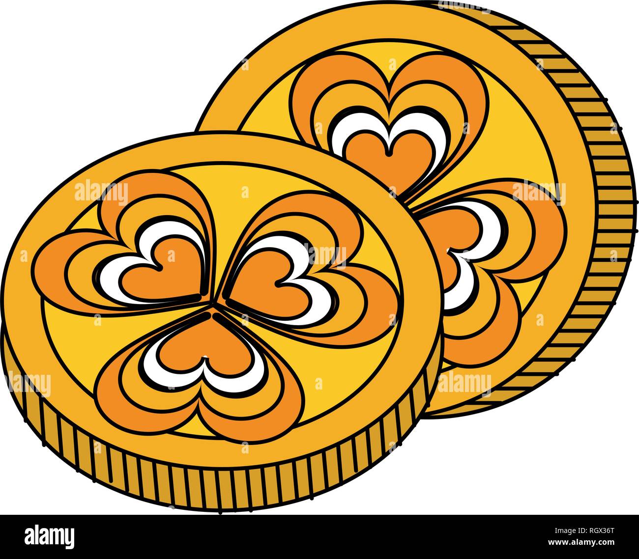Shamrock coins isolated Stock Vector Image & Art - Alamy