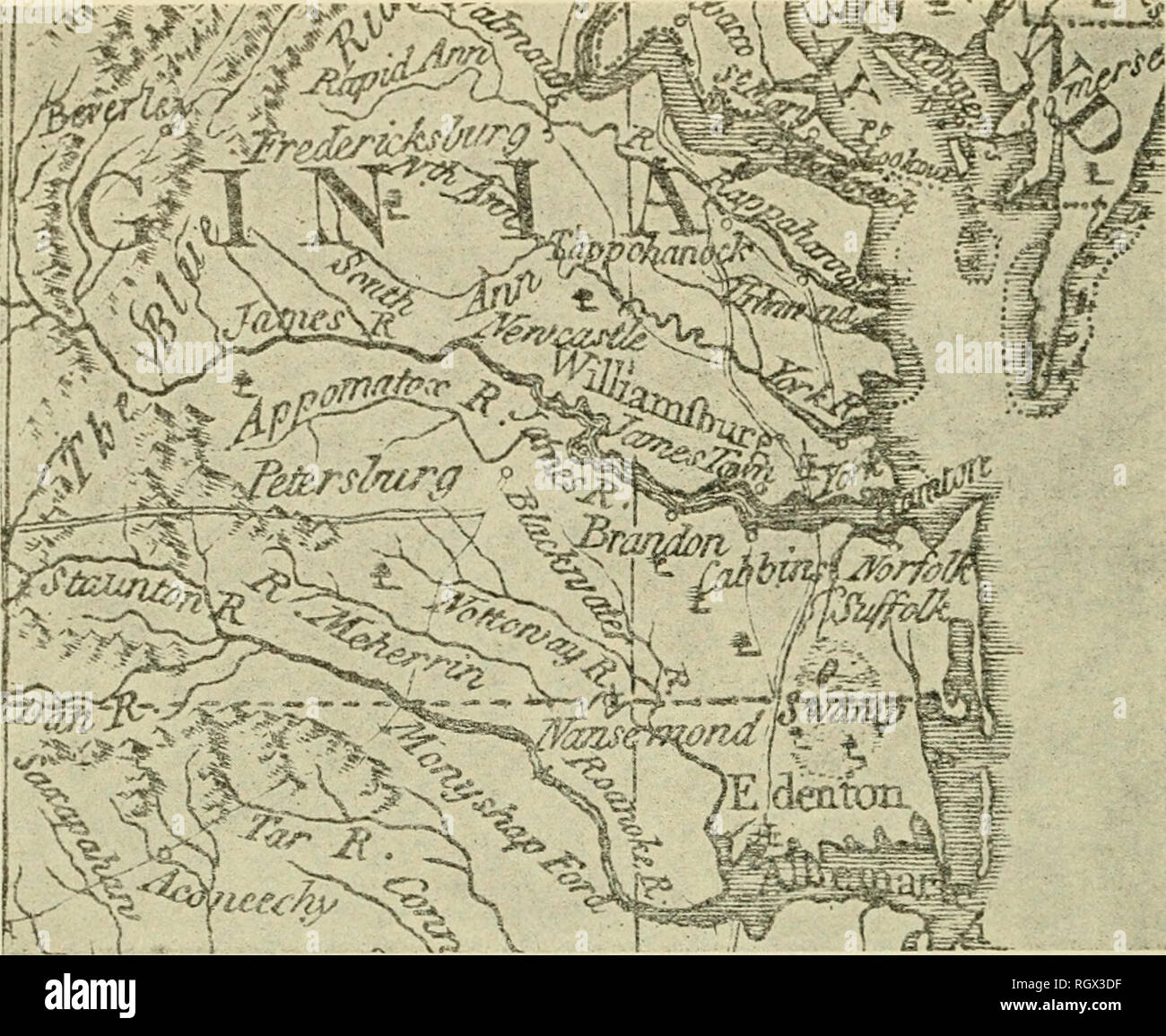Catawba river map hi-res stock photography and images - Alamy