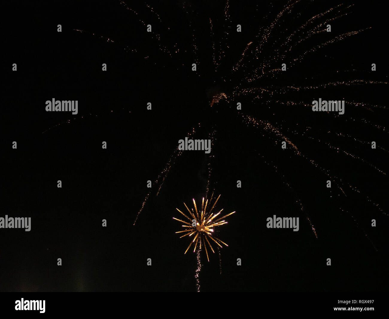 Beautiful firework on night sky hi-res stock photography and images - Alamy