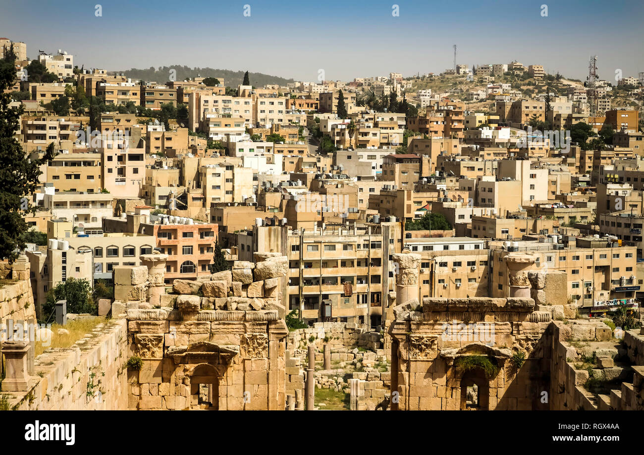 Beautiful Skyline of Amman Jordan from Amman Citadel Stock Photo - Alamy