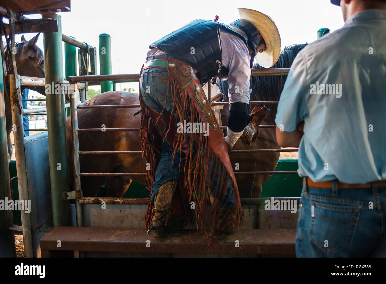 Professional rodeo cowboys Stock Photo - Alamy