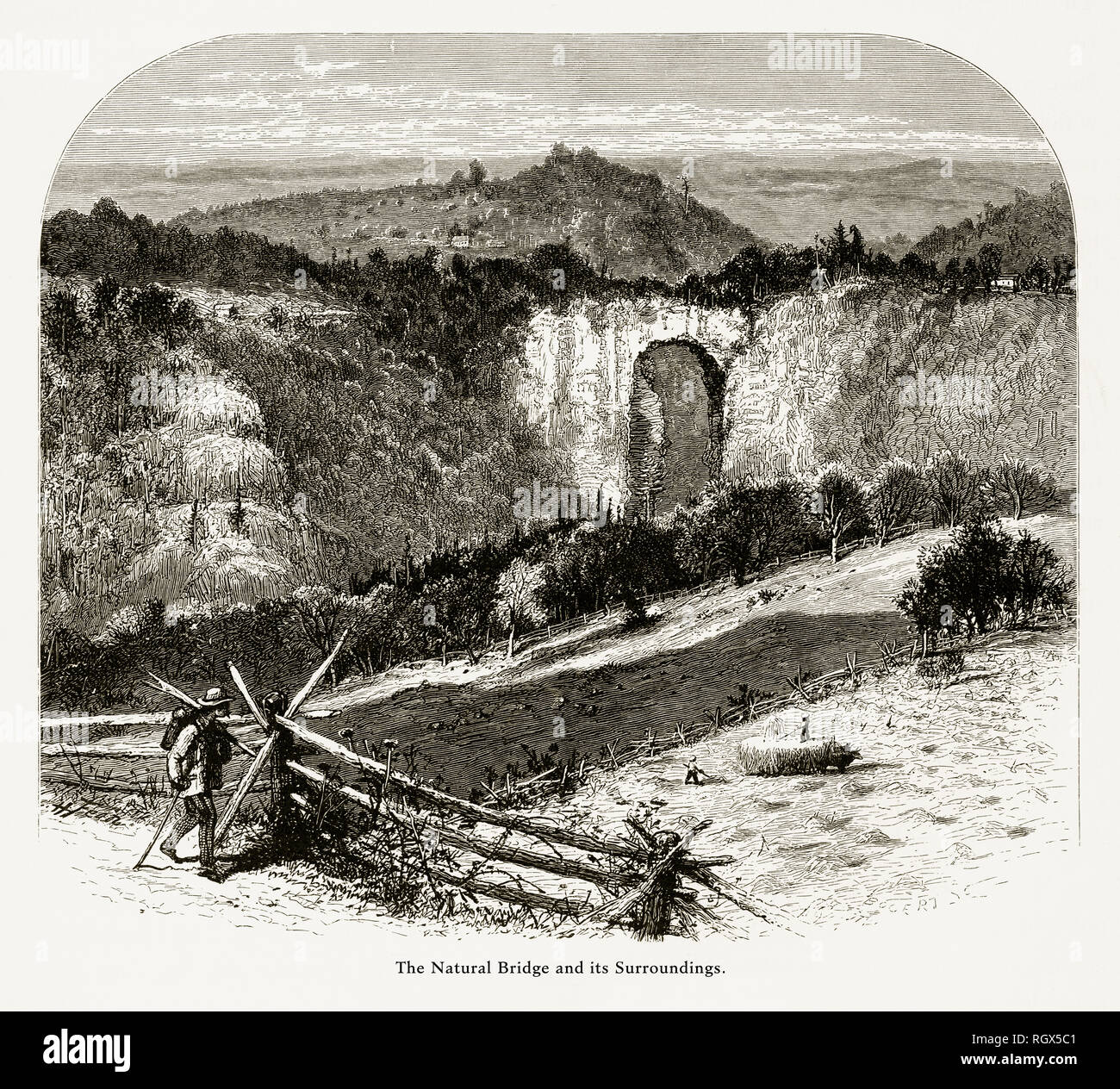 Natural Bridge and Its Surroundings, Virginia, United States, American ...