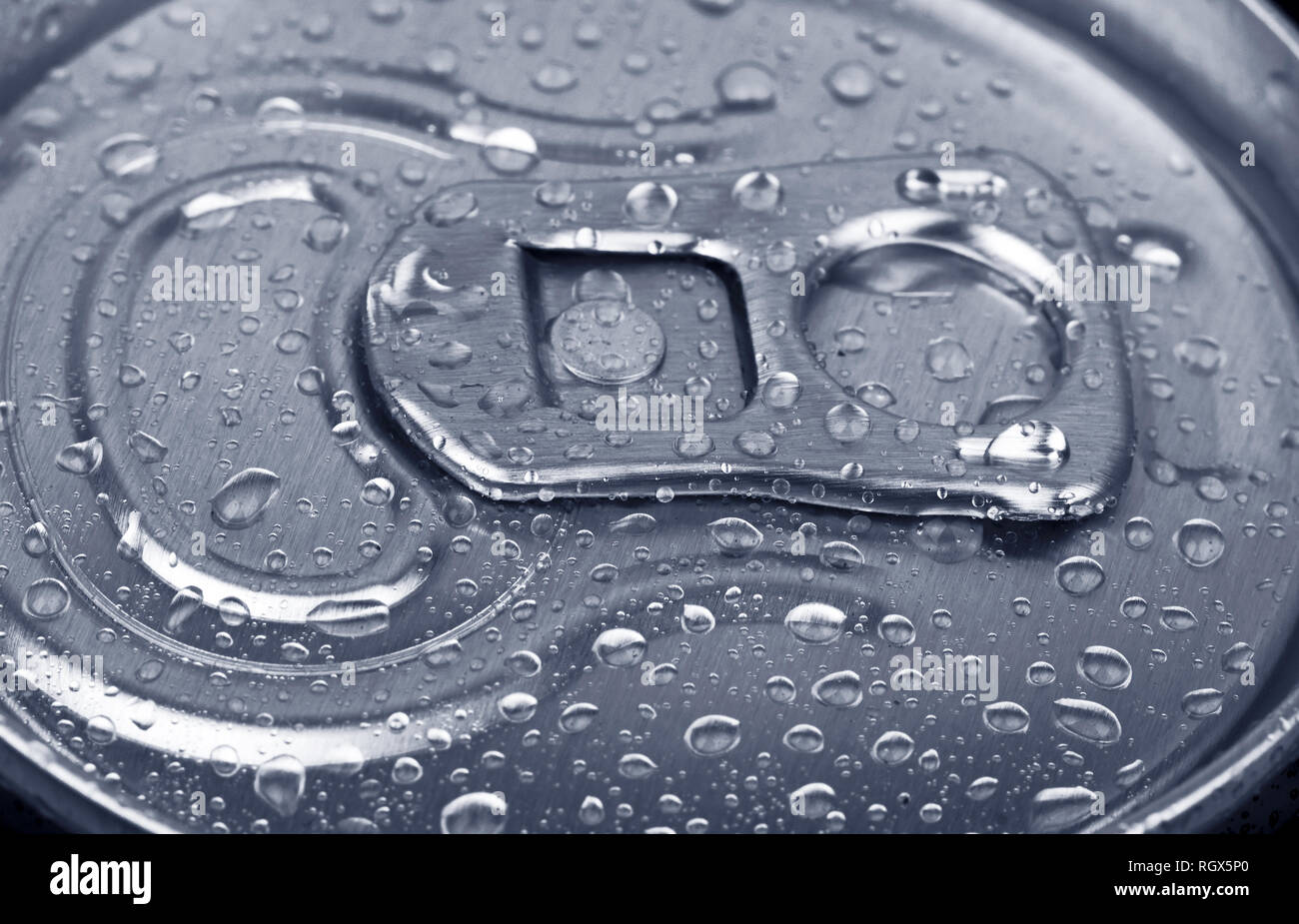 Top part of beer can close up view Stock Photo - Alamy