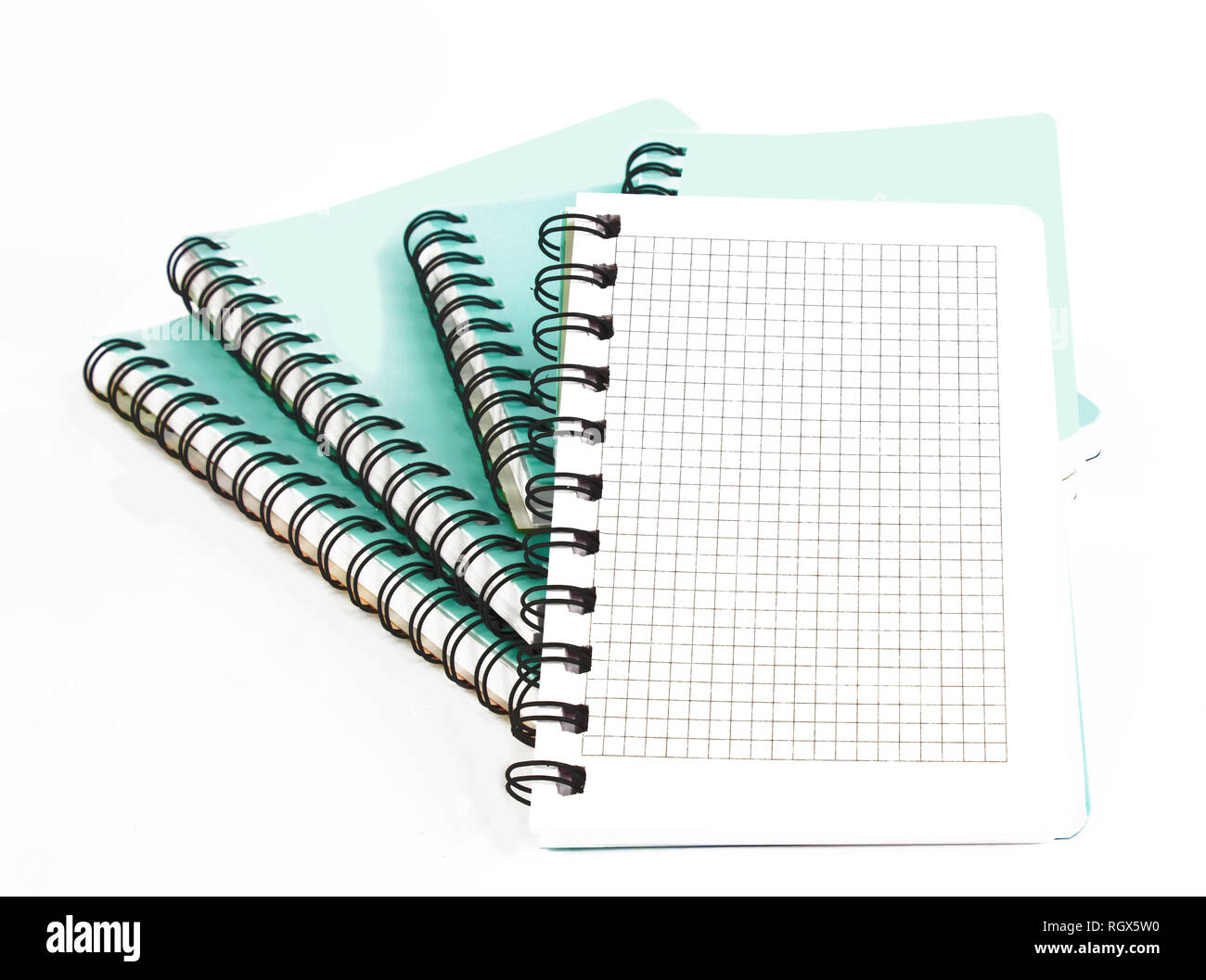 stack of ring binder book or notebook on white background Stock Photo ...