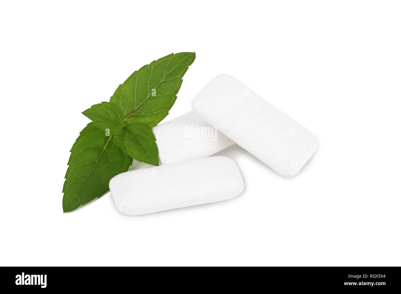Mint leaf chewing gum Cut Out Stock Images & Pictures - Alamy